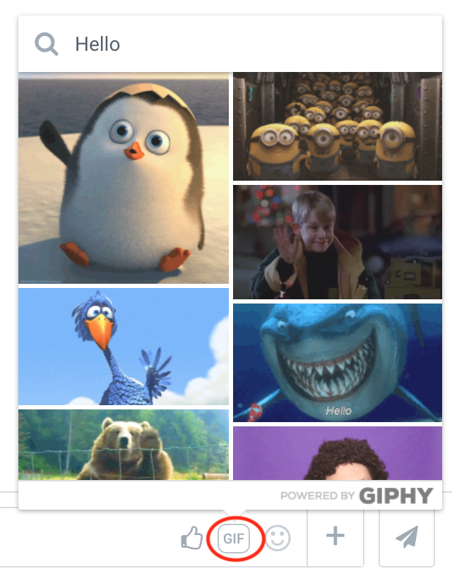 How to add GIFs to your messages – Hibox