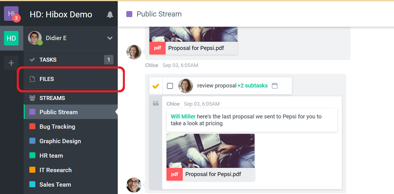 Uploading Files 1 - Hibox Business Productivity Suite